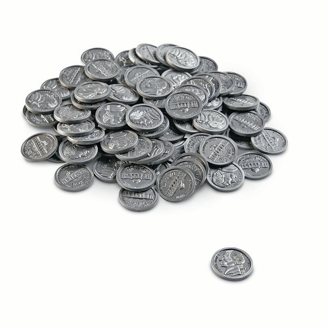 PLAY MONEY NICKELS 100/PK PLASTIC - Walmart.com