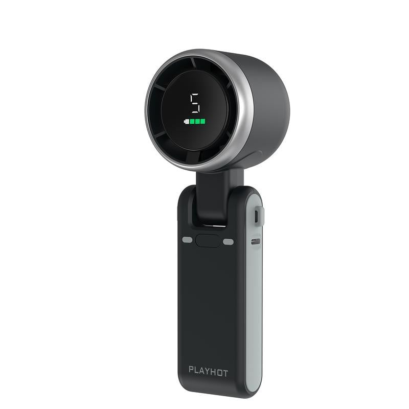 PLAYHOT Portable Handheld Turbo Fan, 5 Gear Wind,4000mAh Battery ...
