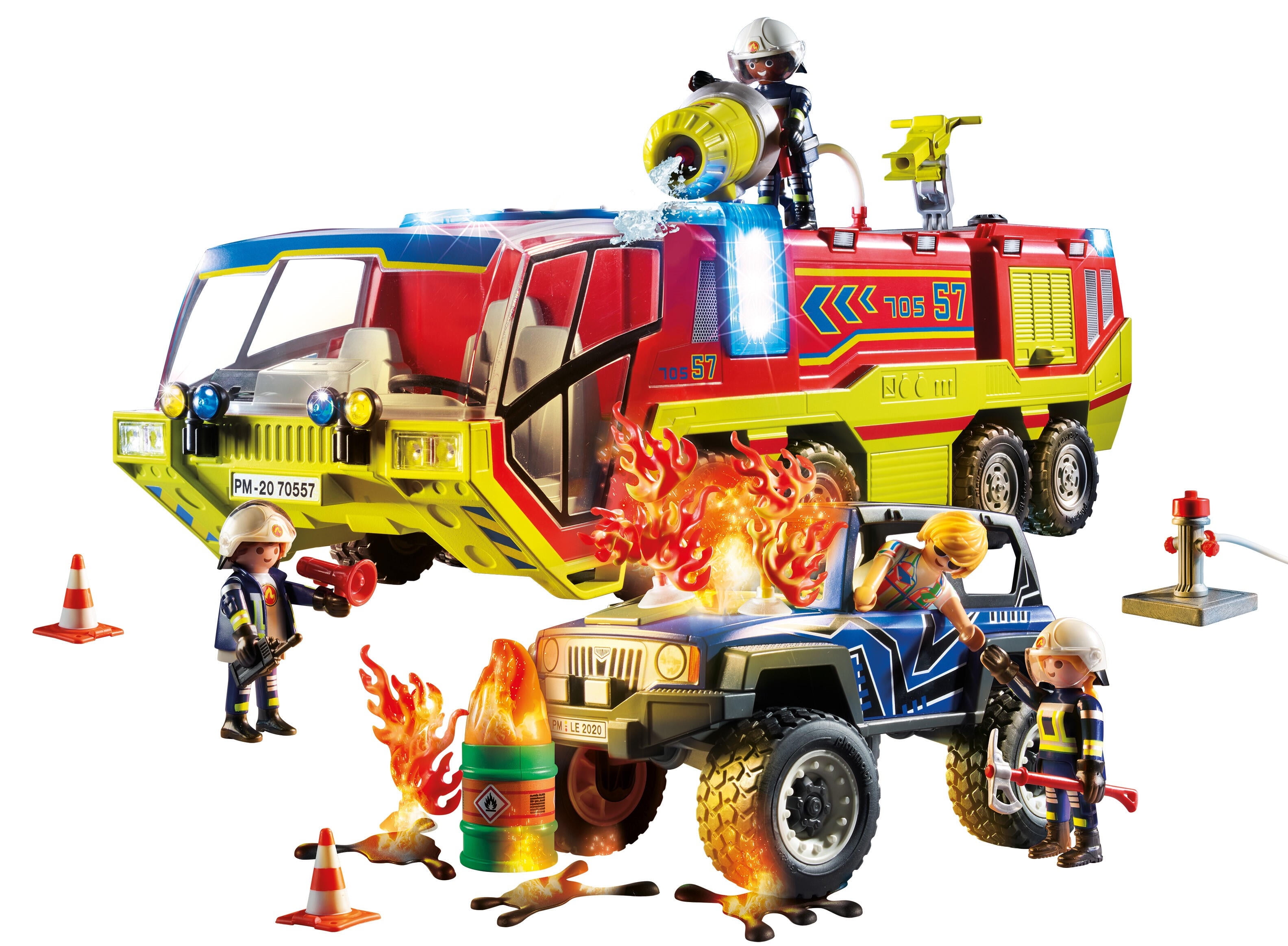PLAYMOBIL Fire Engine with Truck - Walmart.com