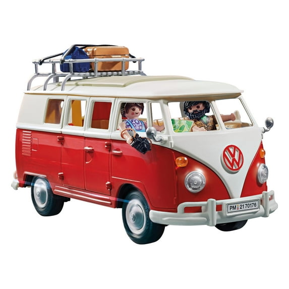 Free Shipping! PLAYMOBIL Volkswagen T1 Camping Bus, 74 Pieces, Mini ...