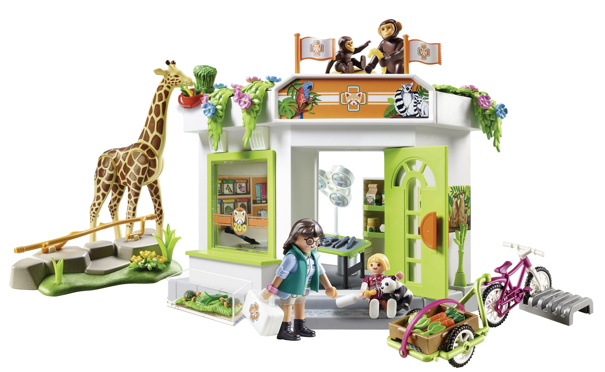 PLAYMOBIL Zoo Veterinary Practice Action Figure Set, for Ages 4-10 ...
