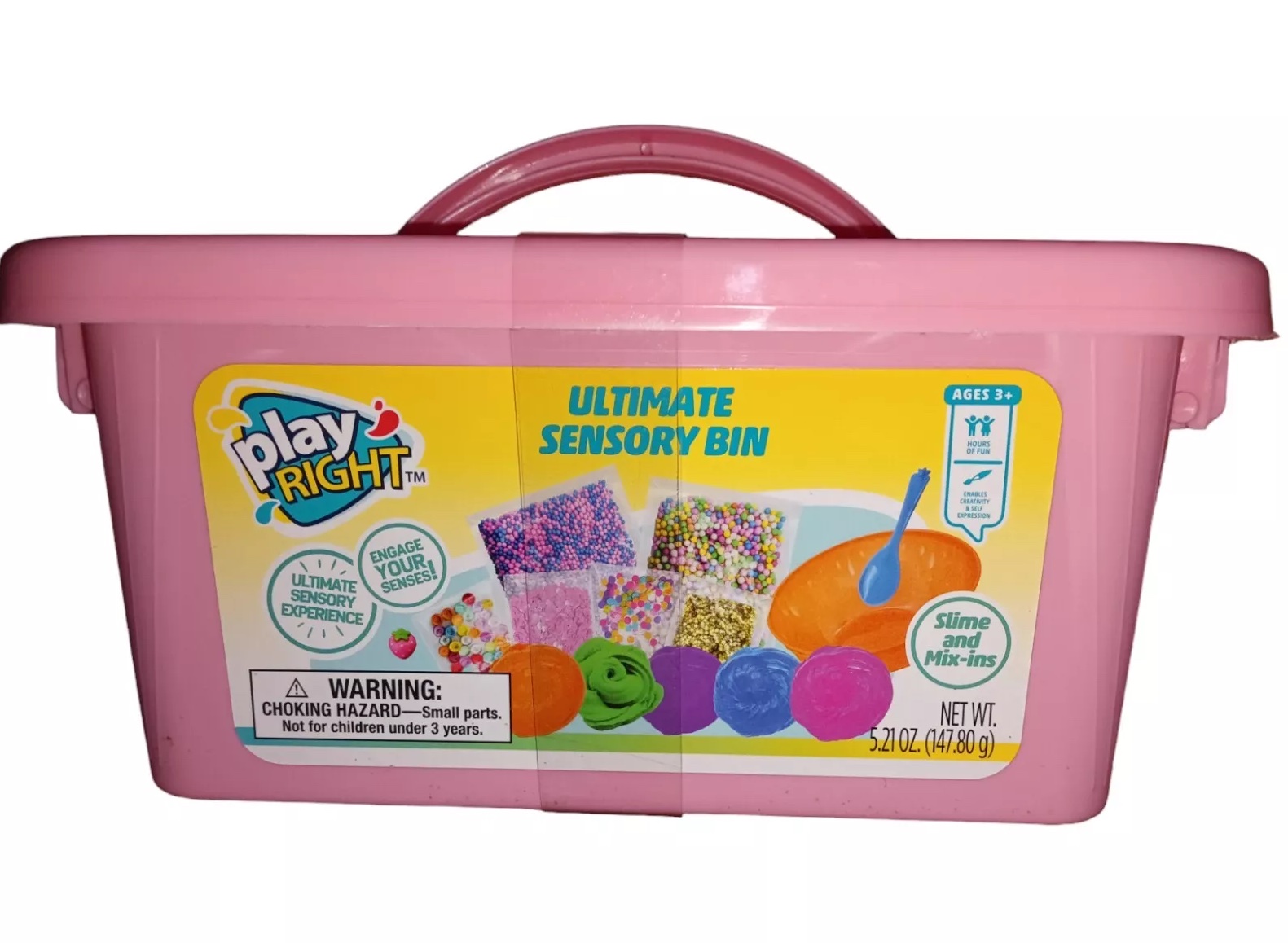 PLAYRIGHT ULTIMATE PORTABLE SENSORY BIN Slime And Mix-Ins Beads, Glitter, Pink Box - Walmart.com