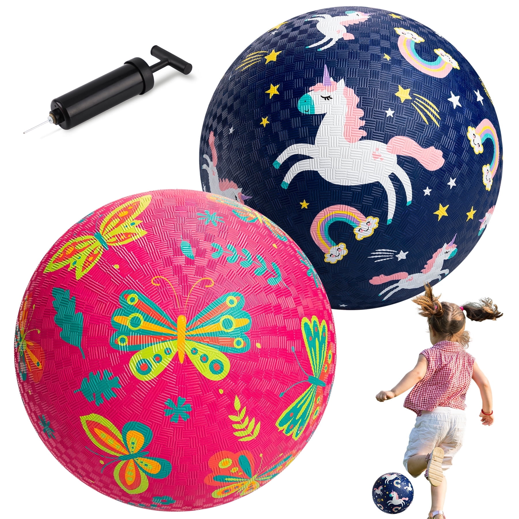 PLAYZAP 2 Pack Playground Balls for Toddler 1-3, Kickball 8.5 inch ...