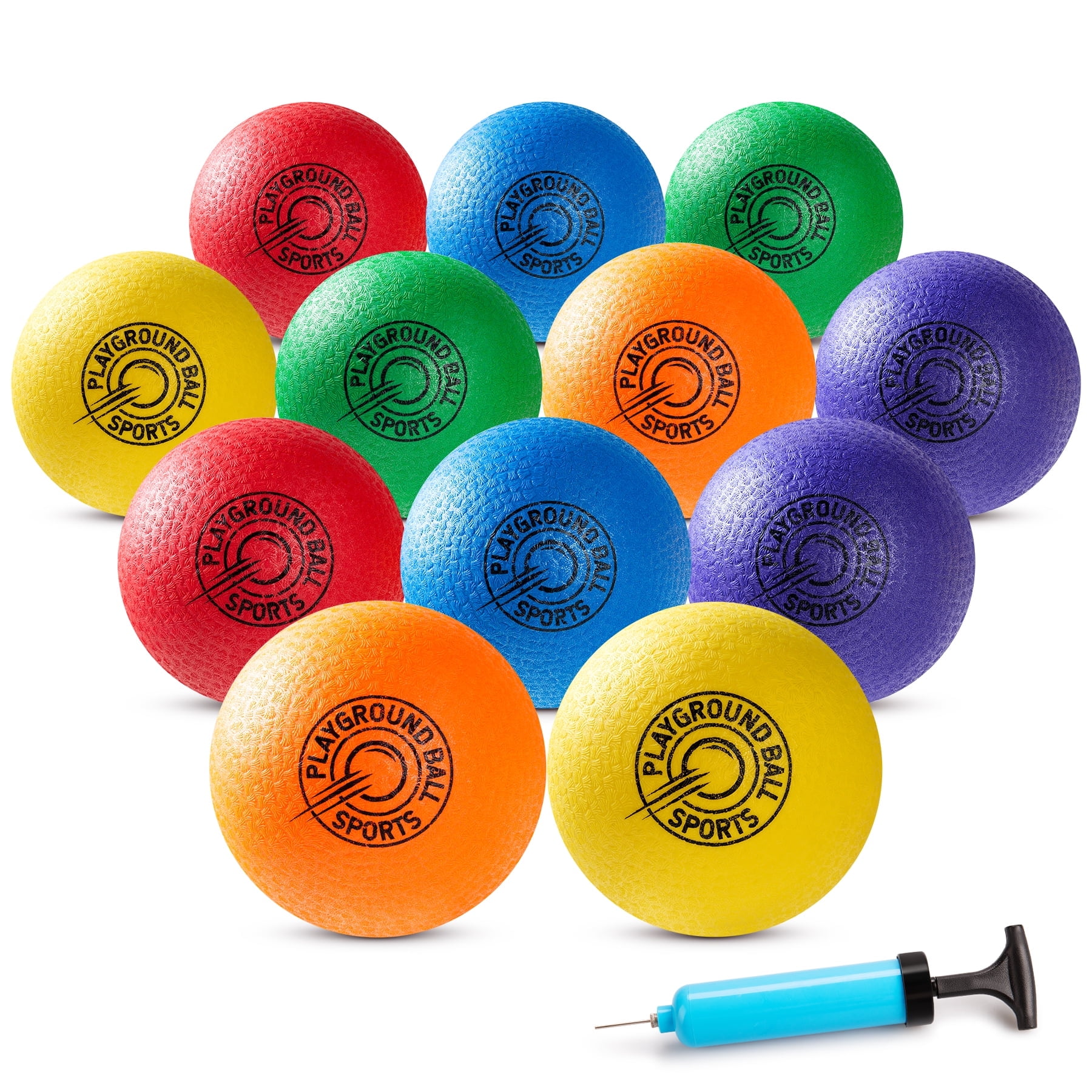 PLAYZAP Playground Balls - 8.5 Inch (12-Pack) Kickball Dodgeball Rubber ...
