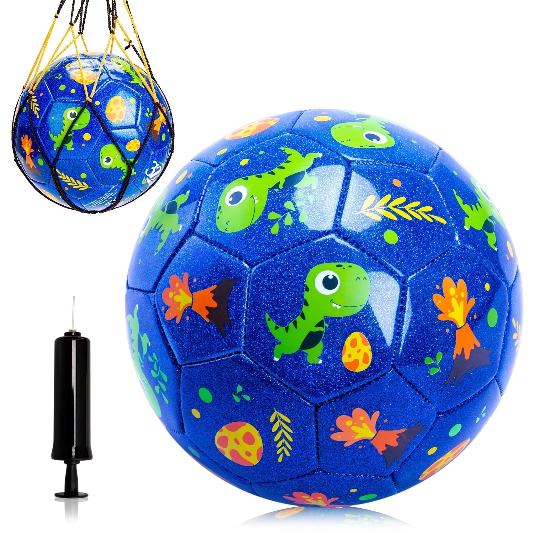 PLAYZAP Toddler Soccer Ball, Size 2 Soccer Ball with Pump, Cartoon ...
