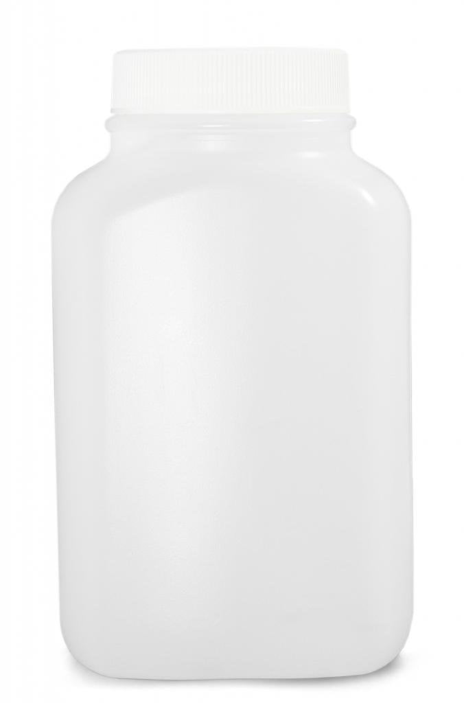 PLC-03488 Natural HDPE Wide Mouth Oblong Bottle with 53-400 White ...