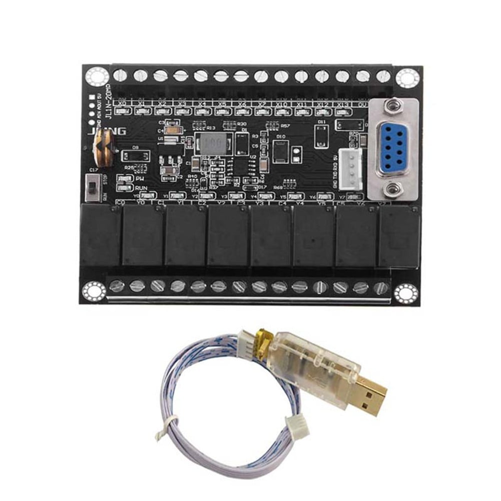 PLC Industrial Control Board FX1N-20MR 12 Input 8 Output Programmable ...