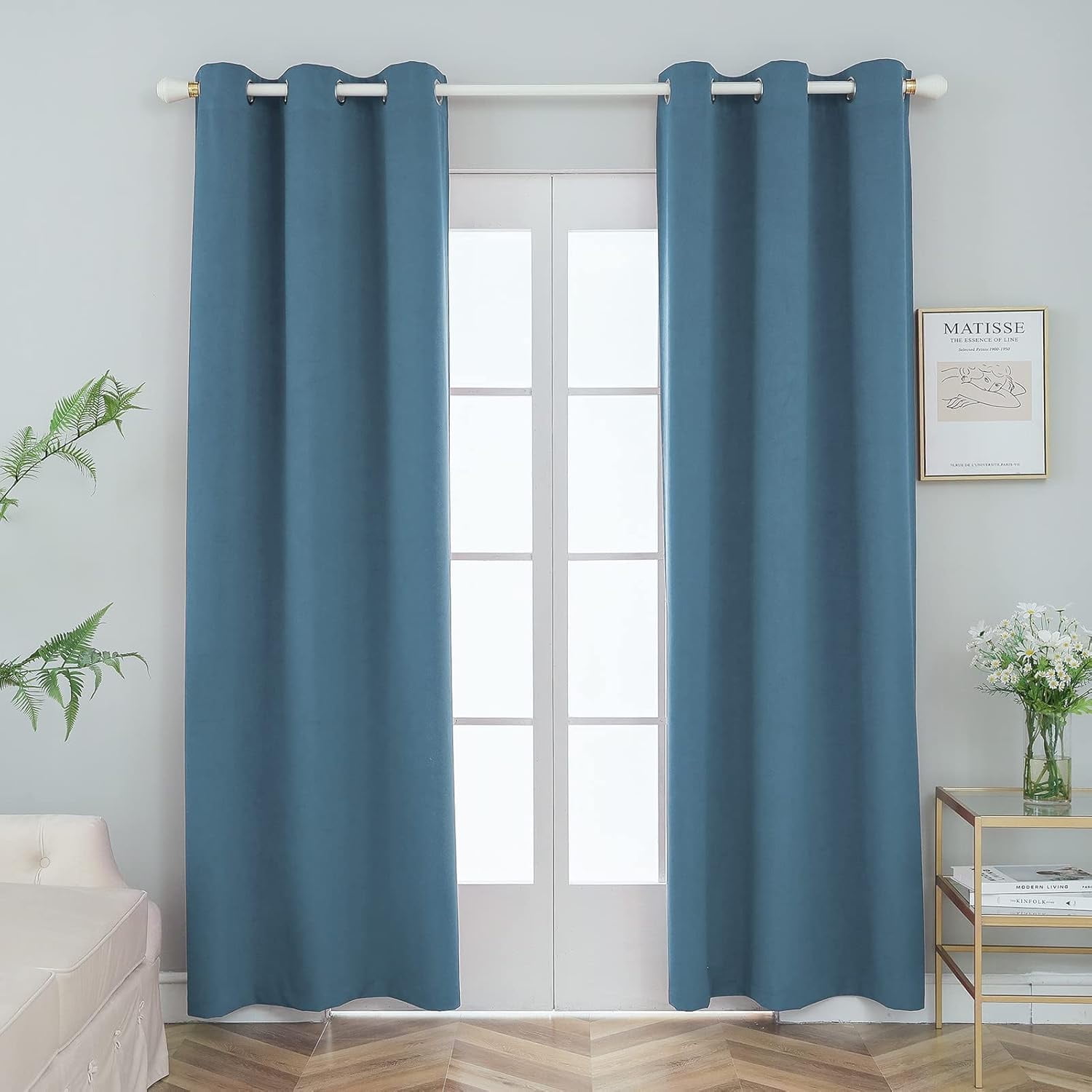 PLEASANT BOULEVARD | 100% Blackout Curtains [2 Panels] Elegant Thermal ...