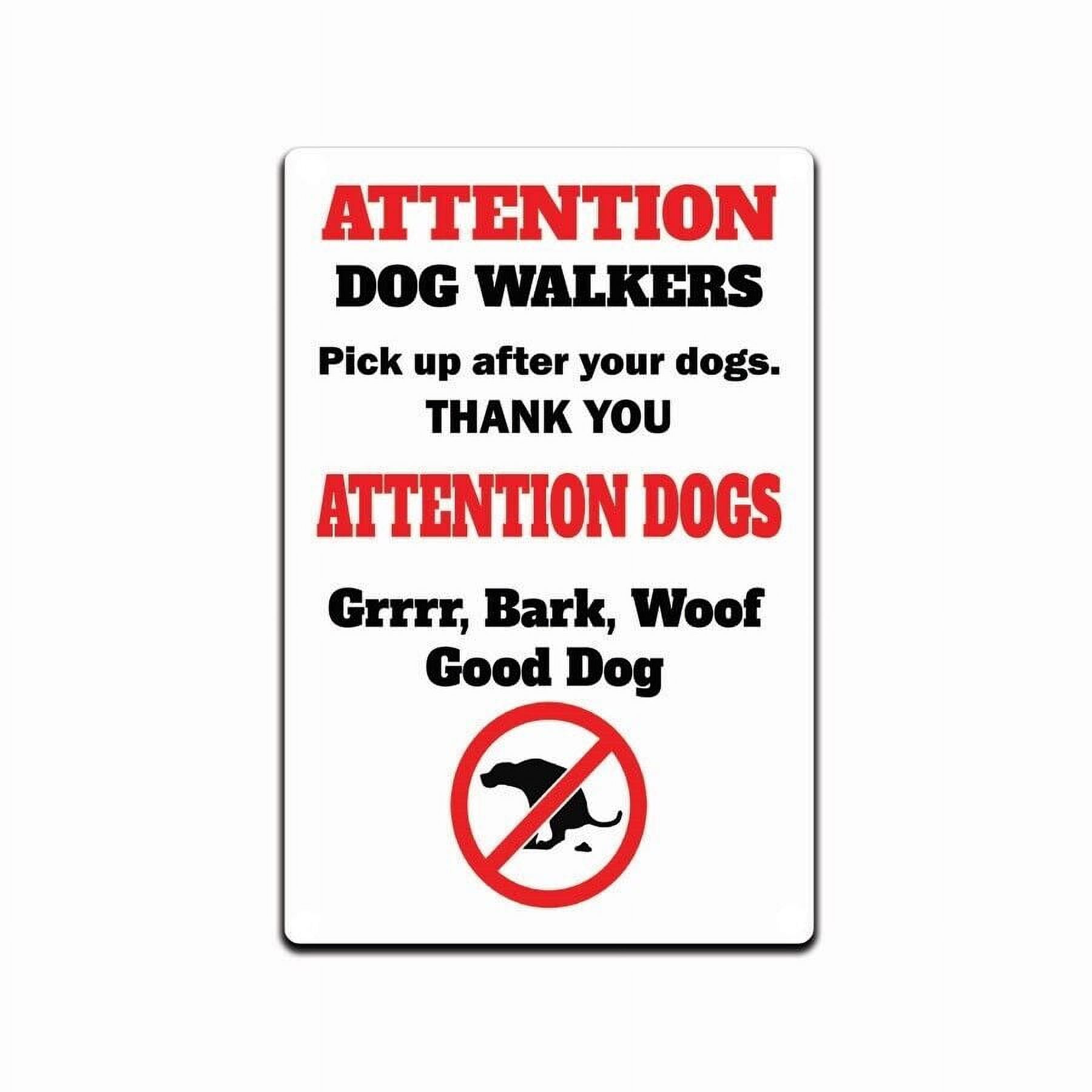 PLEASE PICK UP AFTER YOUR DOG No Dog Poop Sign keep off the grass Plaque Size: 8 x 12 Inch ...