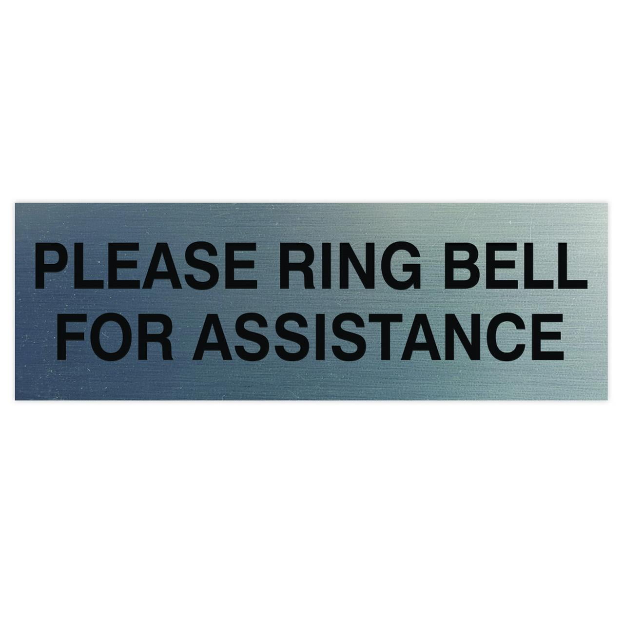 PLEASE RING BELL FOR ASSISTANCE Sign - Silver - Medium - Walmart.com