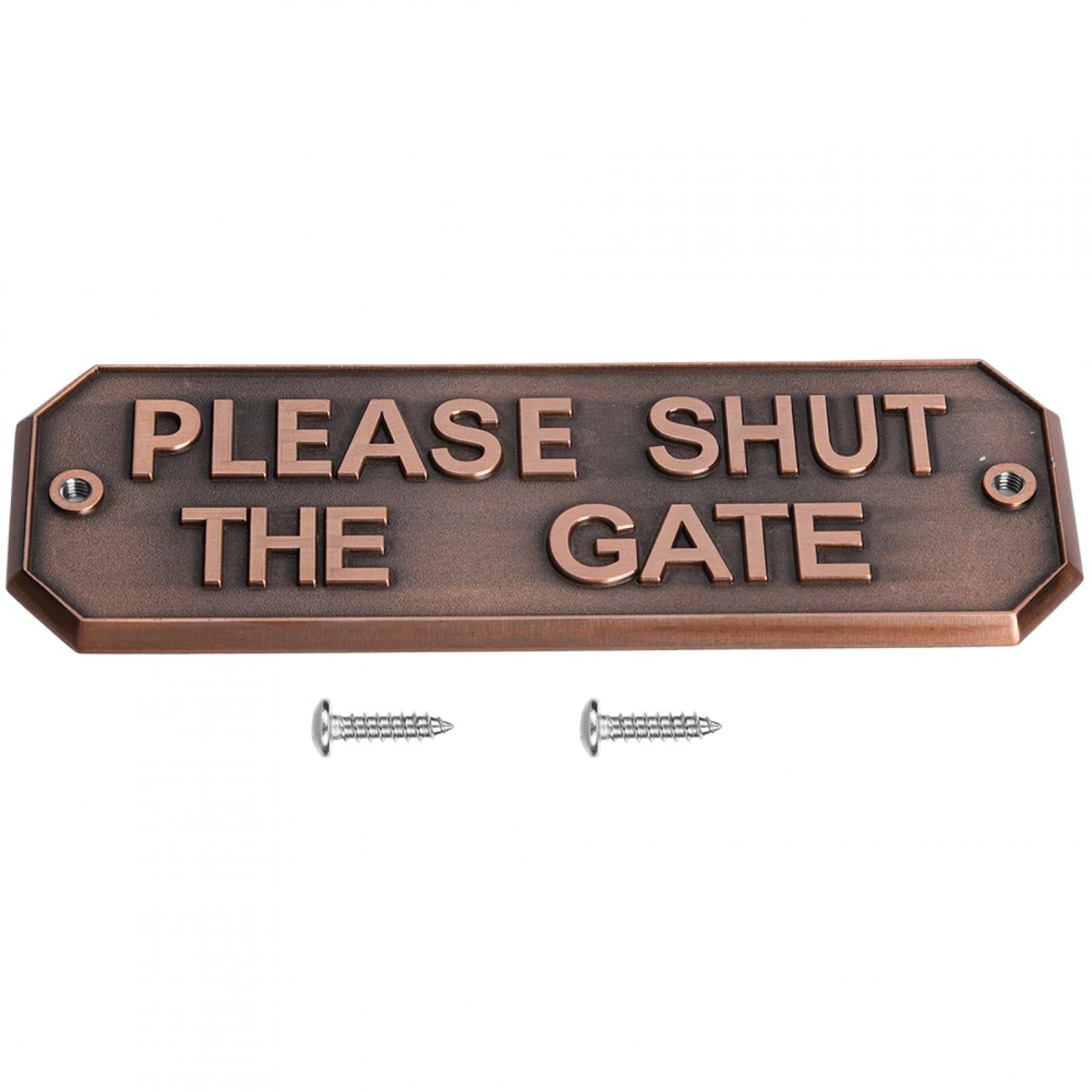 PLEASE SHUT THE GATE Fence Post Garden House Home Door Gate Sign Board ...