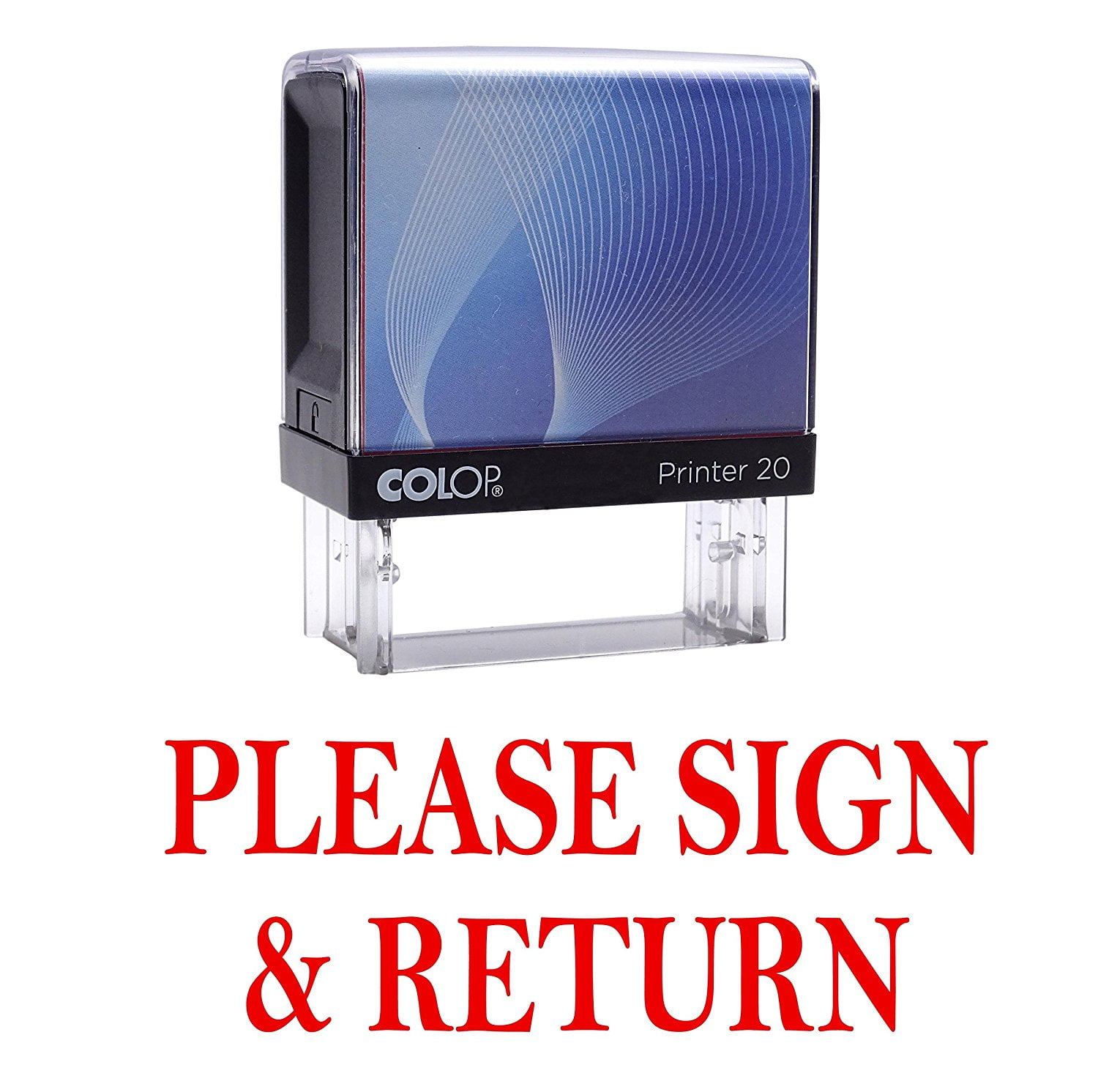 PLEASE SIGN & RETURN Self Inking Rubber Stamp Red Ink Office Stamp ...