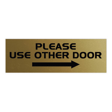 All Quality Classic Vertical Push Pull Door Sign (Black) - Medium ...
