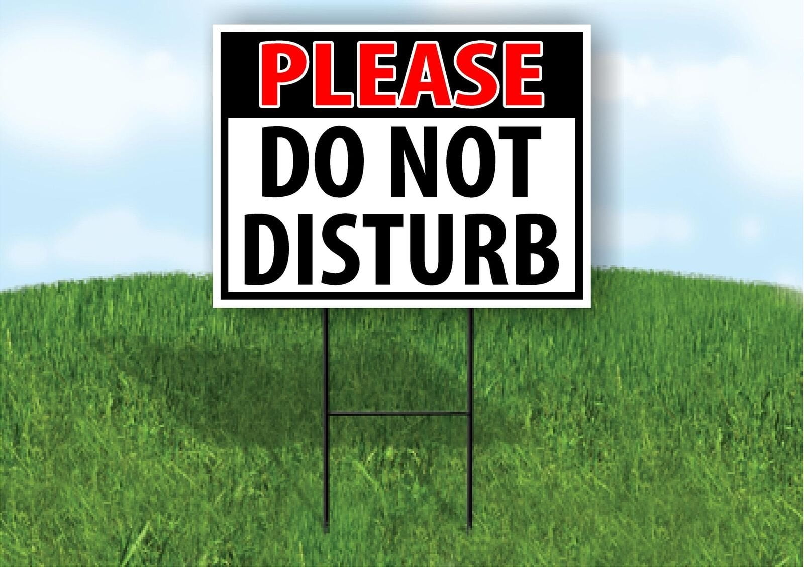 PLEASE do not Disturb black and red 18 in x 24 in Yard Sign Road Sign ...