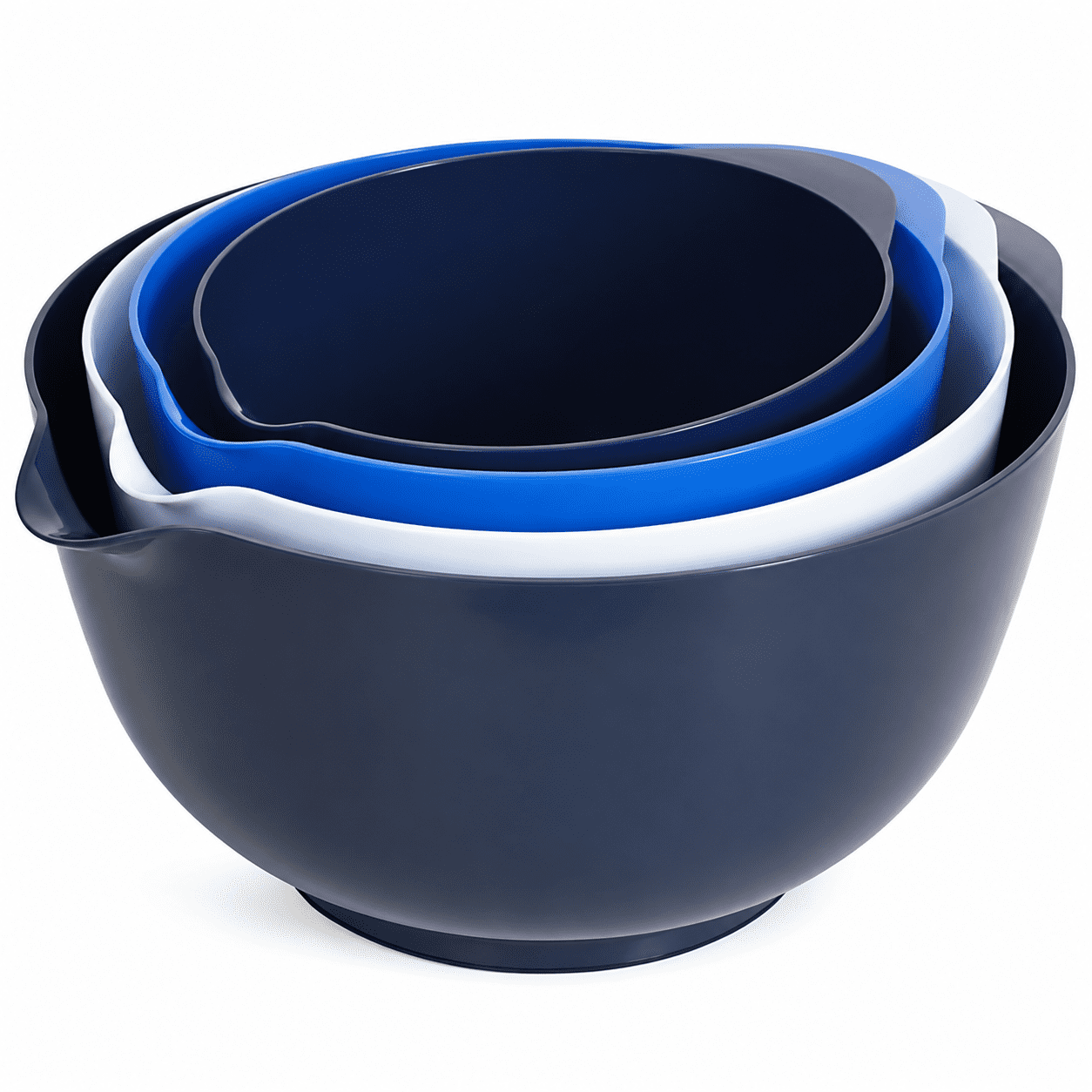 PLERISE Classic Mixing Bowl Set, BPA-Free Plastic Nesting Bowls, Pink ...