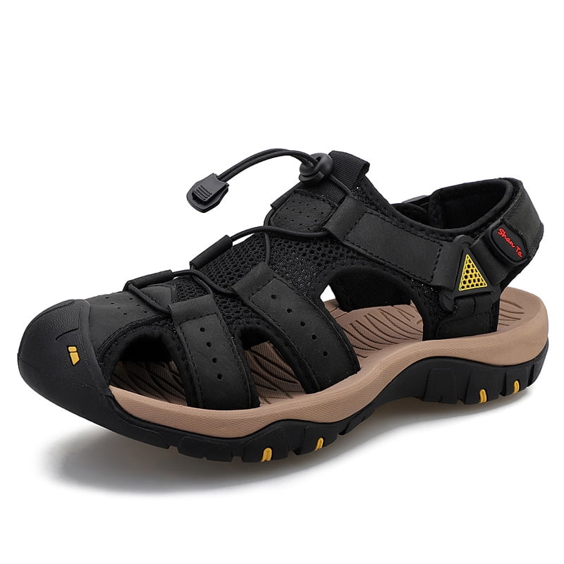 PLERISE Men's Casual Sports Sandals, Durable Slip-Resistant Closed-Toe ...