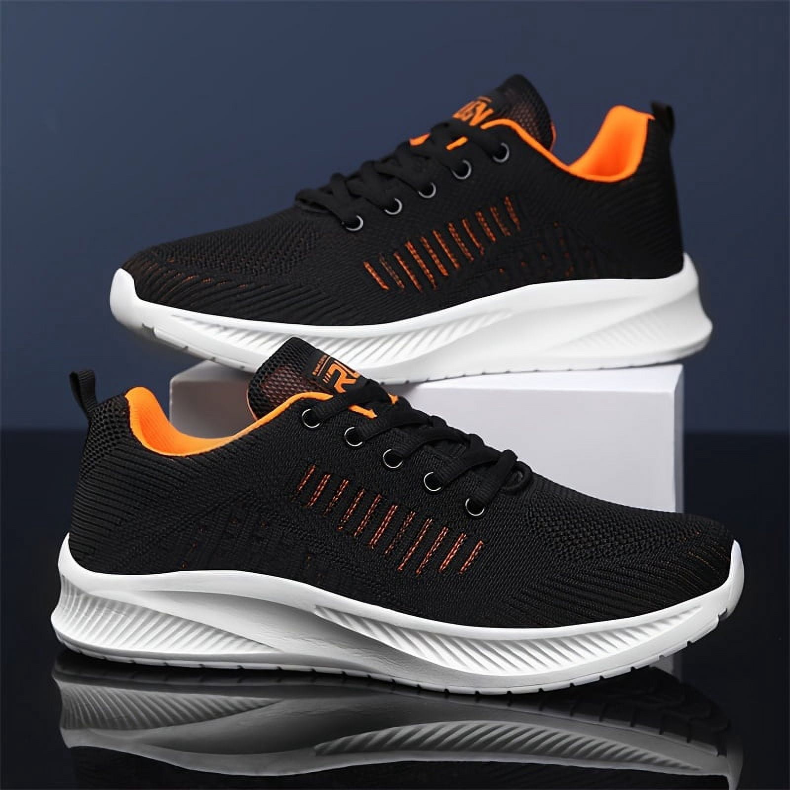 PLERISE Men’s Four-Season Lace-Up Sneakers – Lightweight Breathable ...