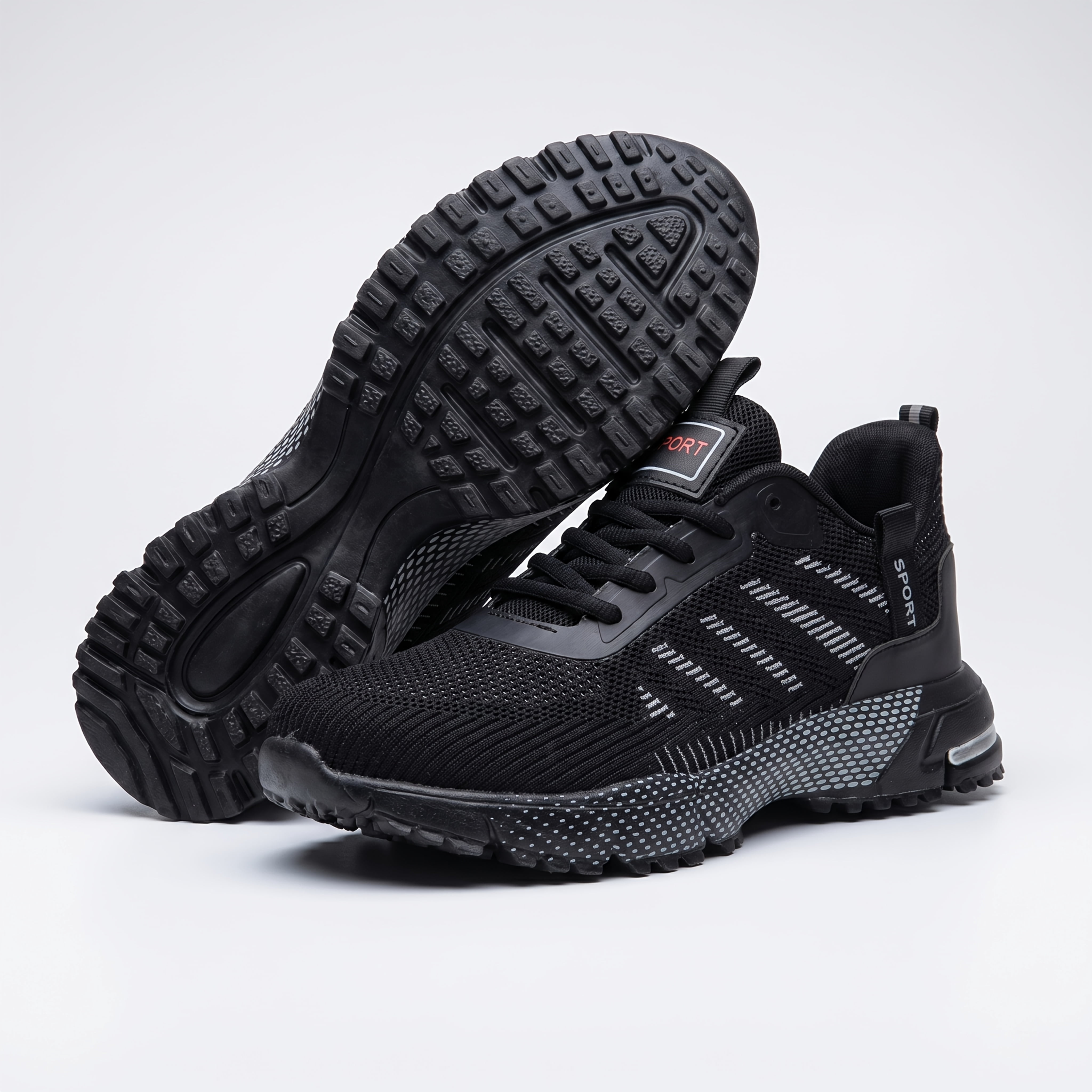 PLERISE Men’s Outdoor Running Sneakers with Breathable Mesh Upper ...