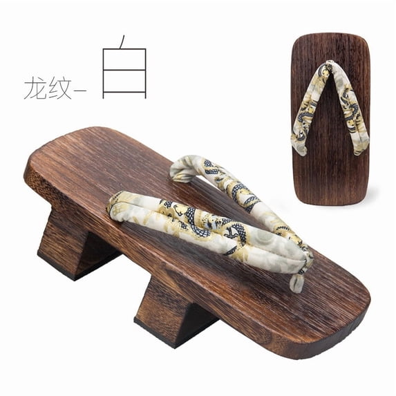 PLERISE Men's Two-Tooth Clogs, Non-Slip Dragon Pattern Flip-Flop ...