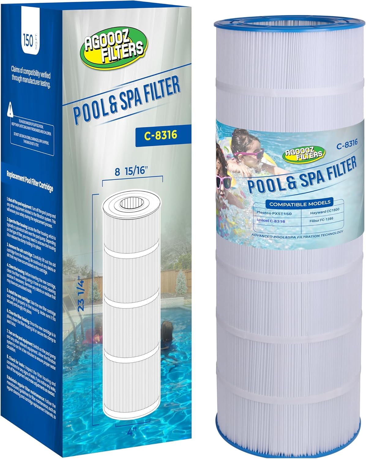 PLFPXST150 Pool Filter Replaces Hayward X-Stream CC1500, CCX1500-RE ...