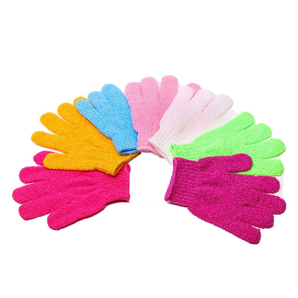 PLGEBR Exfoliating Bath Gloves Double Sided Five Finger Remove Dead ...
