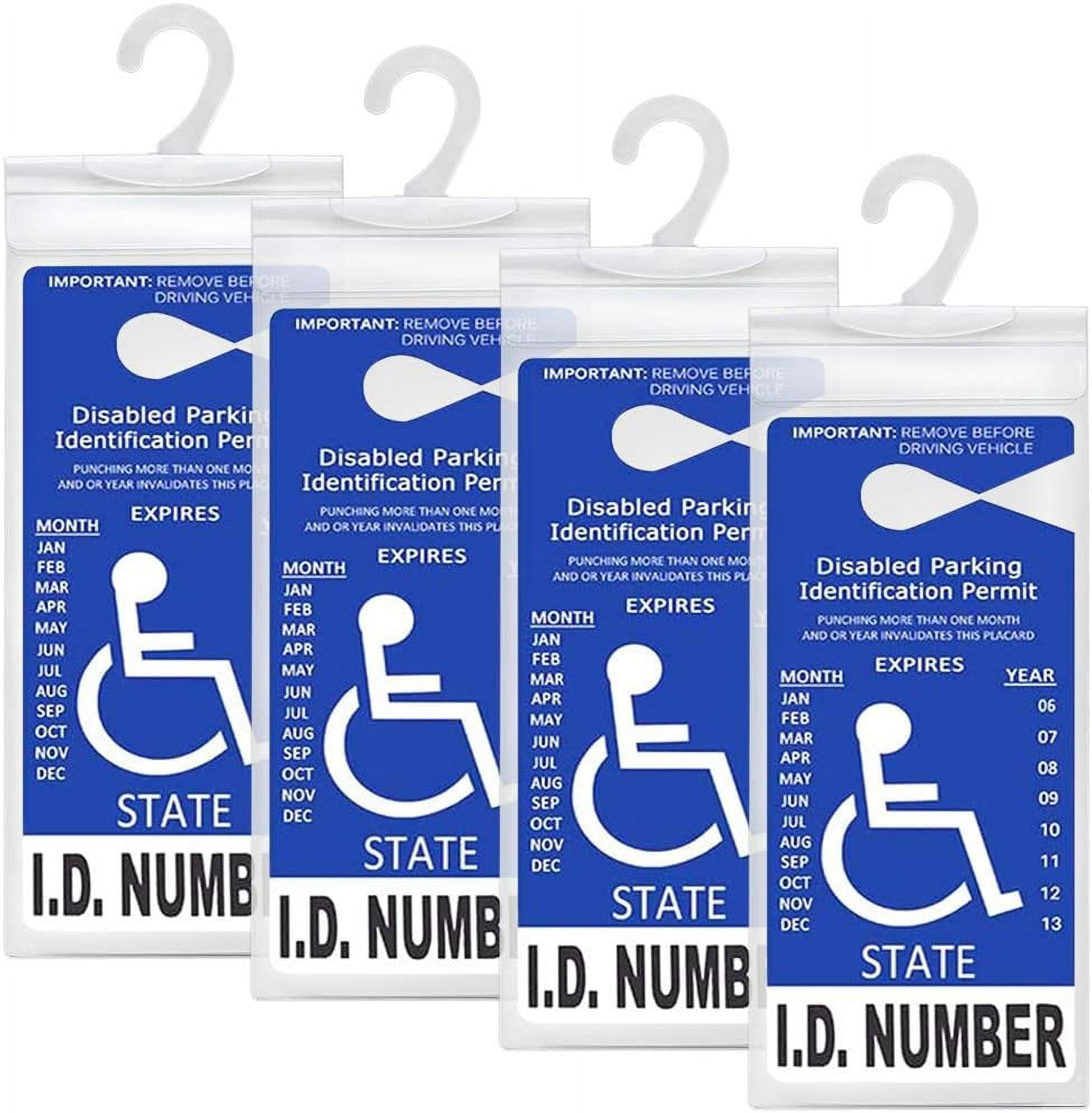 PLGEBR Handicap Parking Placard Holder Cover, Disabled Parking Permit ...
