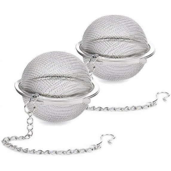 PLGEBR Stainless Steel Large Tea Ball Infuser 2 Count Durable & Easy to ...
