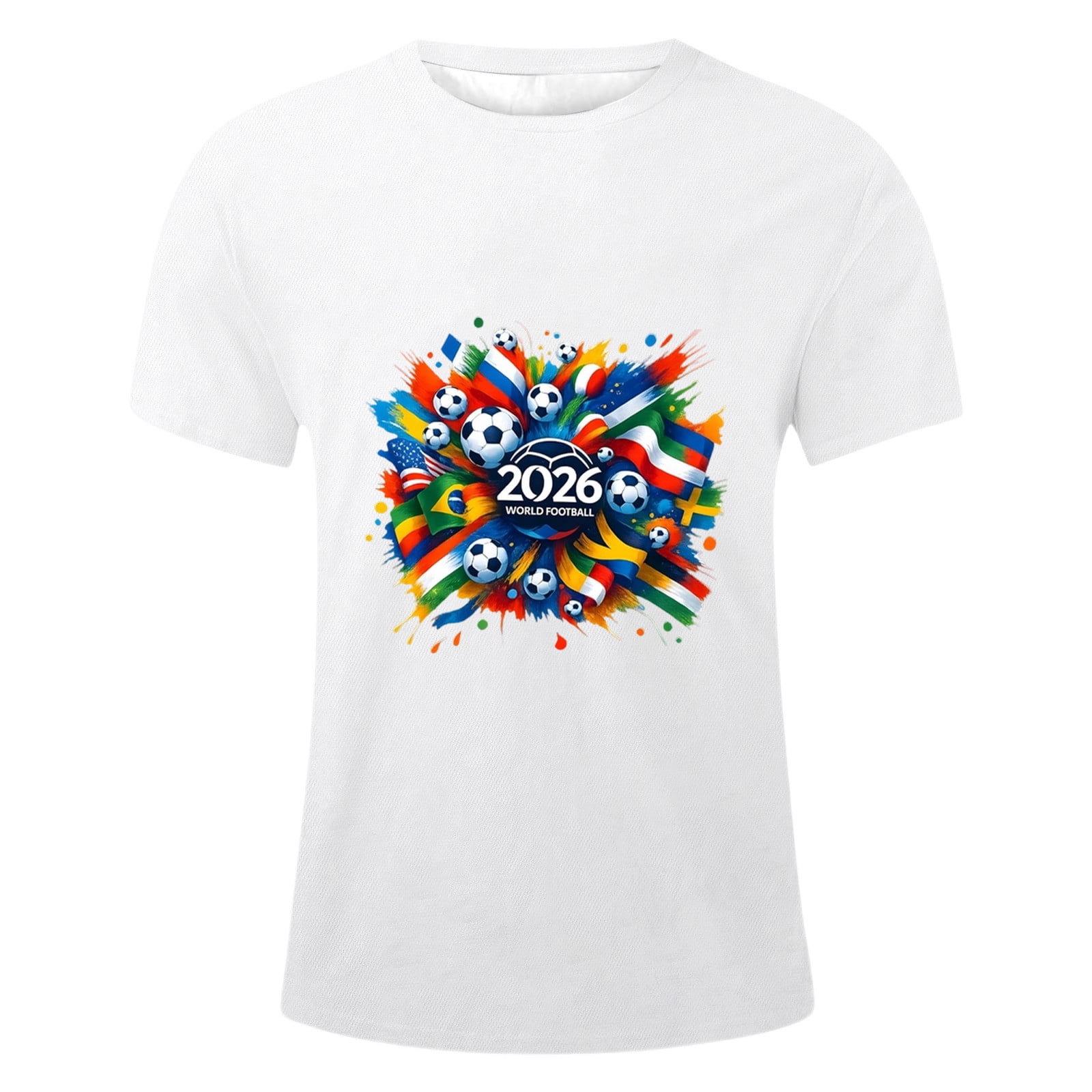 PLHWHYQ 2026 Usa Soccer Flags Graphic Tee for Women International ...