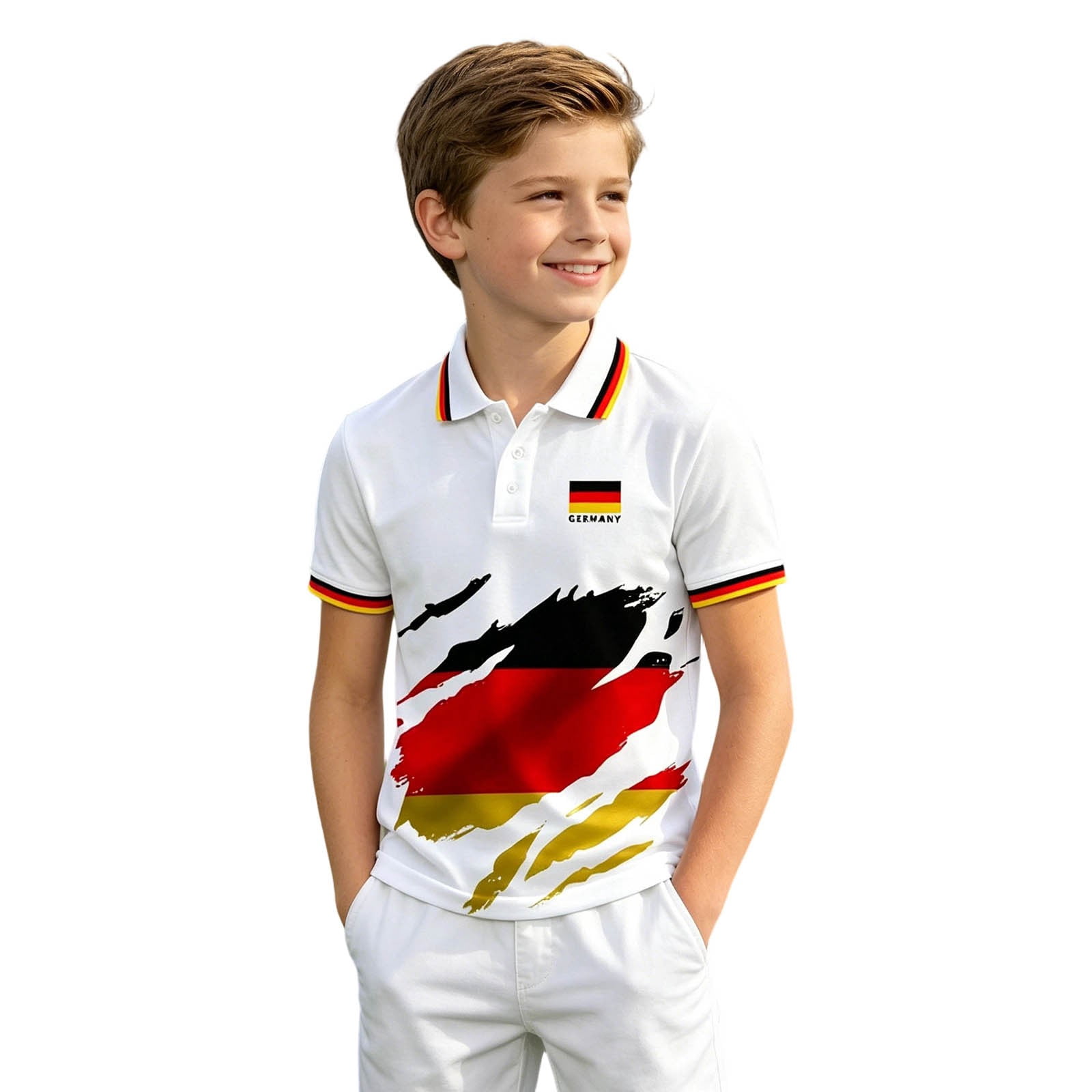PLHWHYQ Kids Germany Soccer Polo Shirt 2026 Boys Soccer Cup Jersey ...