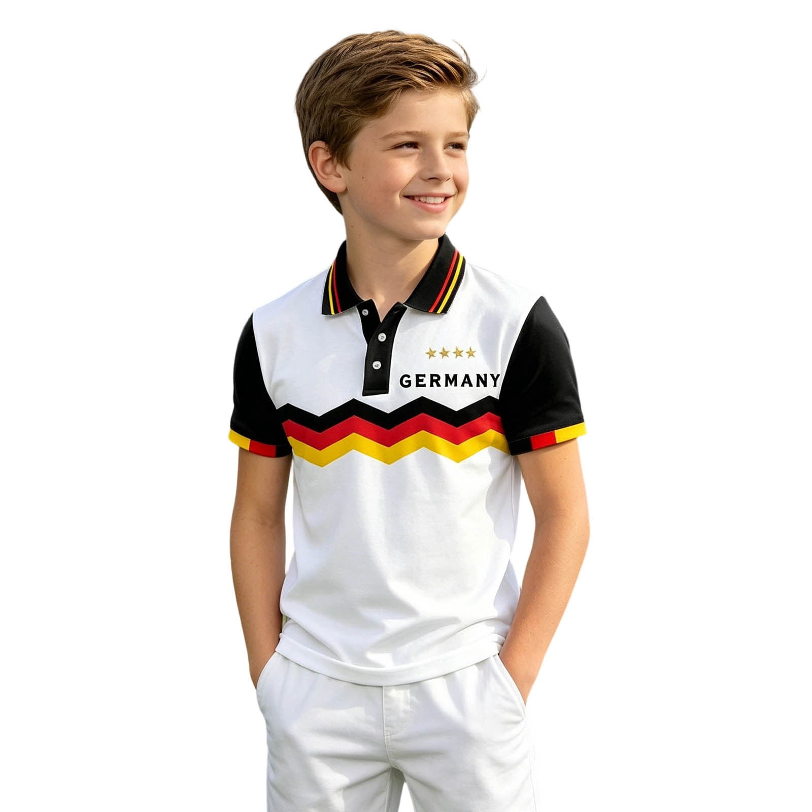 PLHWHYQ Kids Germany Soccer Polo Shirt 2026 Boys Soccer Cup Shirt ...