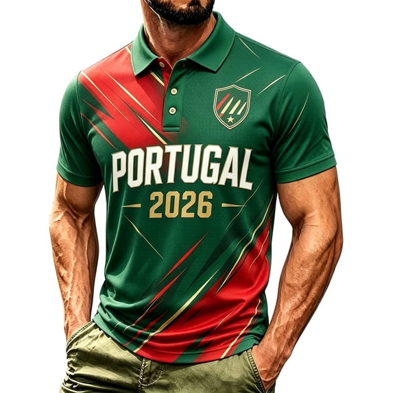 PLHWHYQ Mens Portugal Soccer Polo Shirt 2026 Mens Soccer Cup Shirt ...