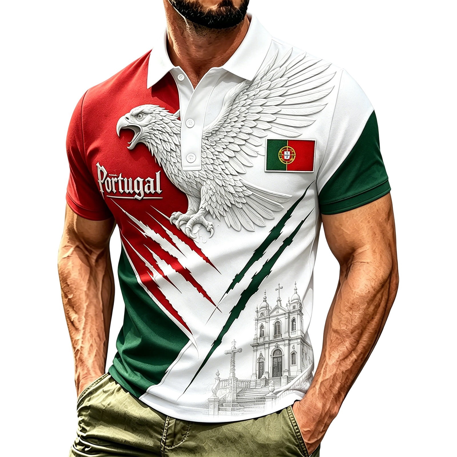 PLHWHYQ Mens Portugal Soccer Polo Shirt 2026 Mens Soccer Cup Shirt ...