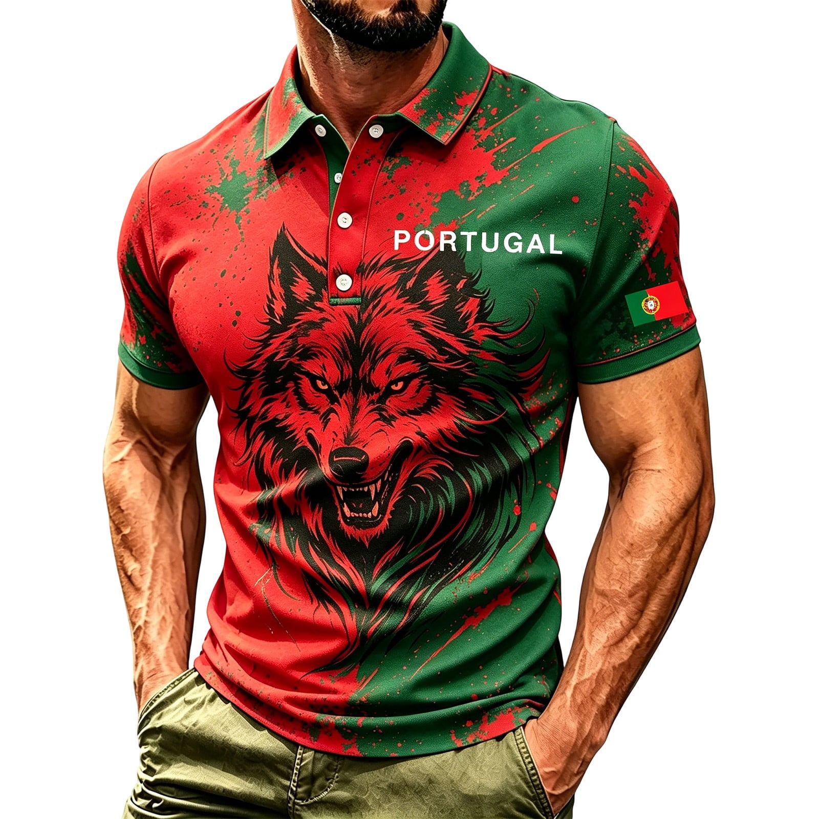 PLHWHYQ Mens Portugal Soccer Polo Shirt 2026 Mens Soccer Cup Shirt ...