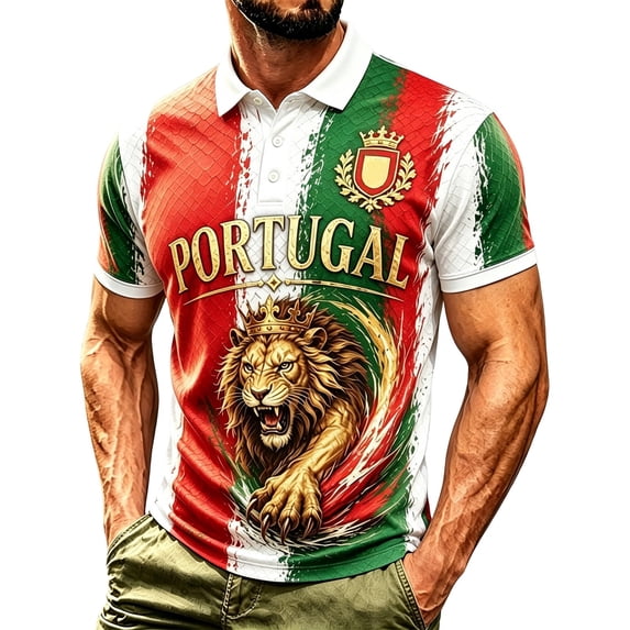 PLHWHYQ Mens Portugal Soccer Polo Shirt 2026 Mens Soccer Cup Shirt ...