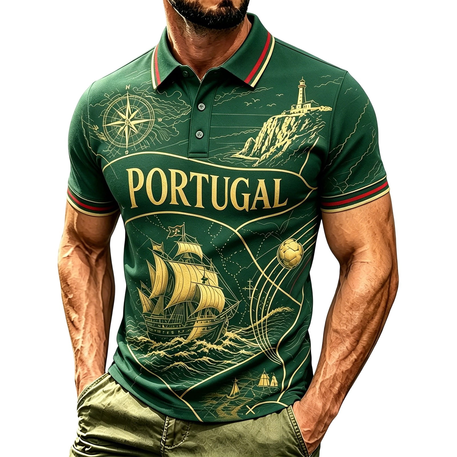 PLHWHYQ Mens Portugal Soccer Polo Shirt 2026 Mens Soccer Cup Shirt ...