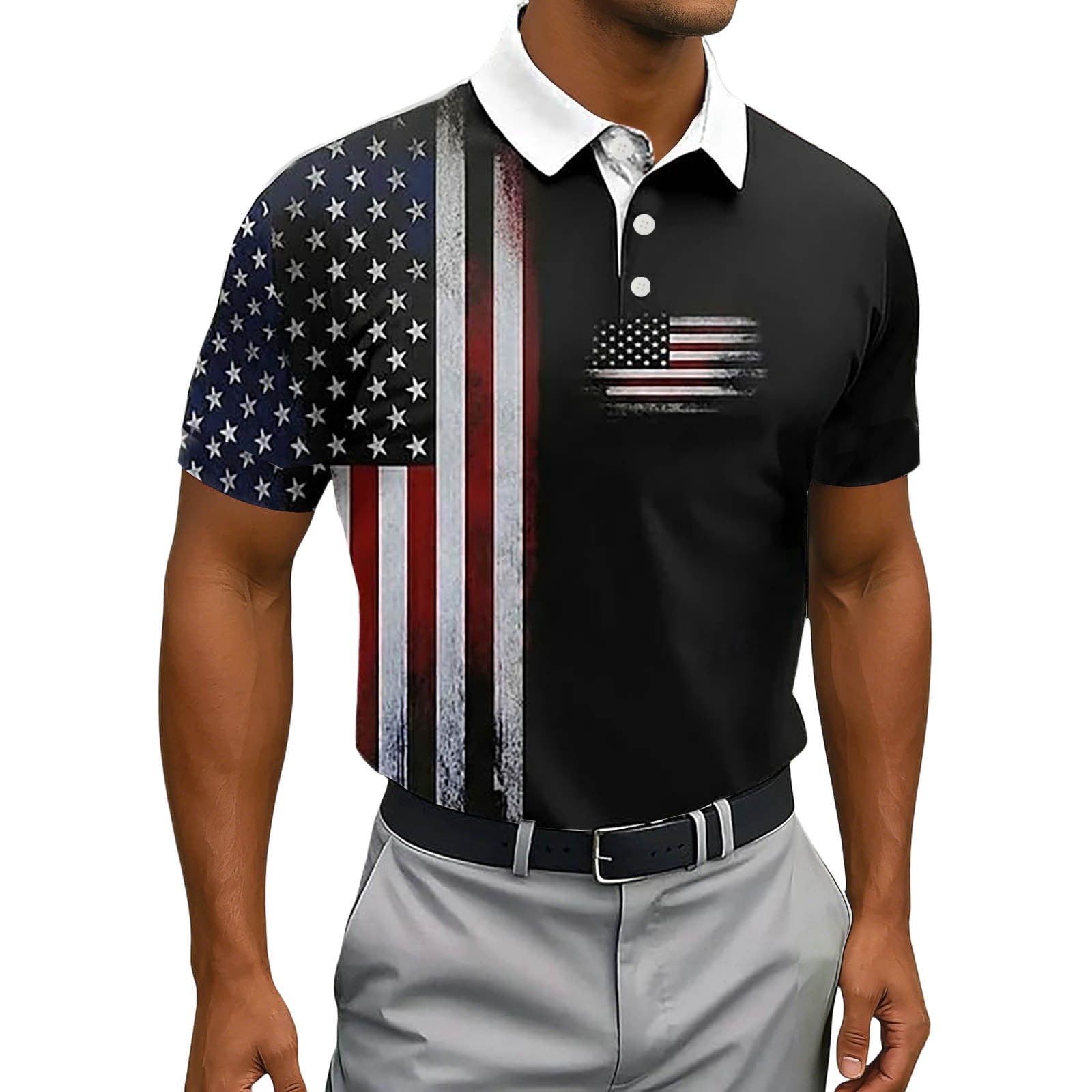 PLHWHYQ Mens USA 250th Anniversary Polo Shirt 1776-2026 Patriotic ...