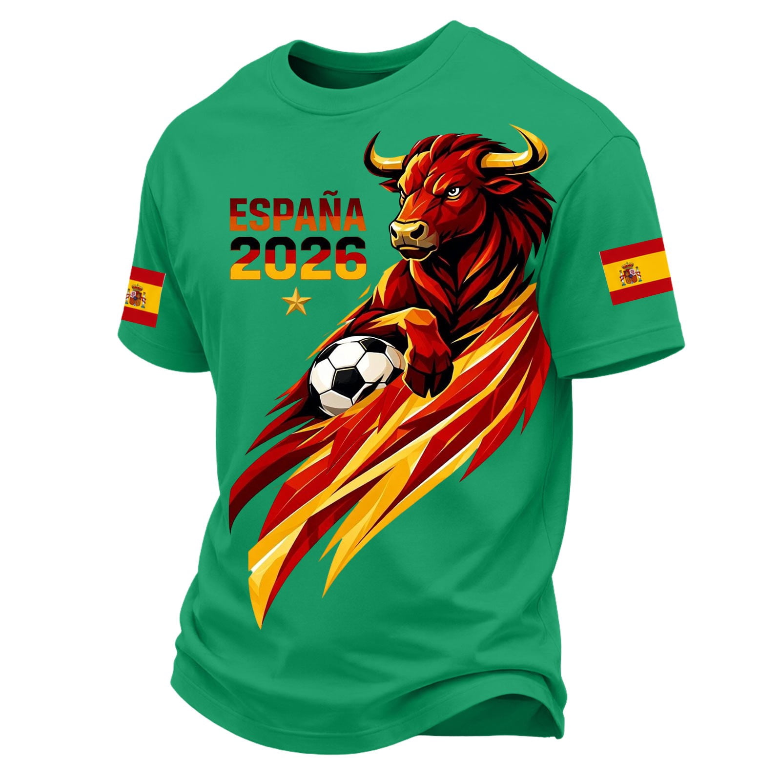PLHWHYQ Spain Soccer for Men Football Teams T-Shirts Sports Fans Summer ...