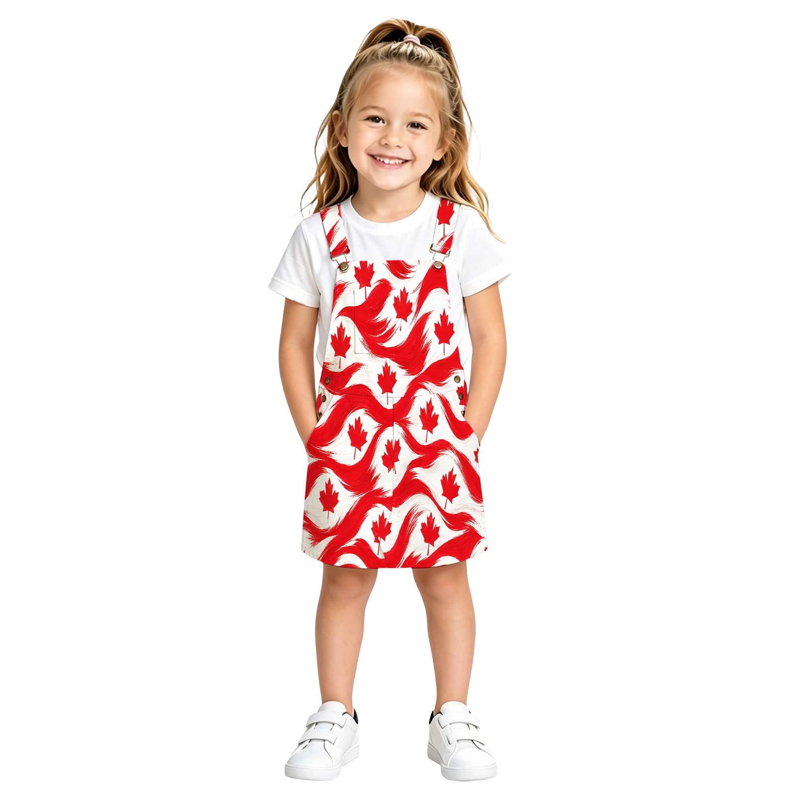 PLHWHYQ Toddler Kids 250th Anniversary Denim Overall Dress Girls Fourth ...