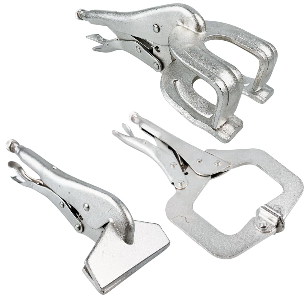 PLIER KING 3 Piece Industrial Grade Welding Clamps Set Sizes 8", 9 ...