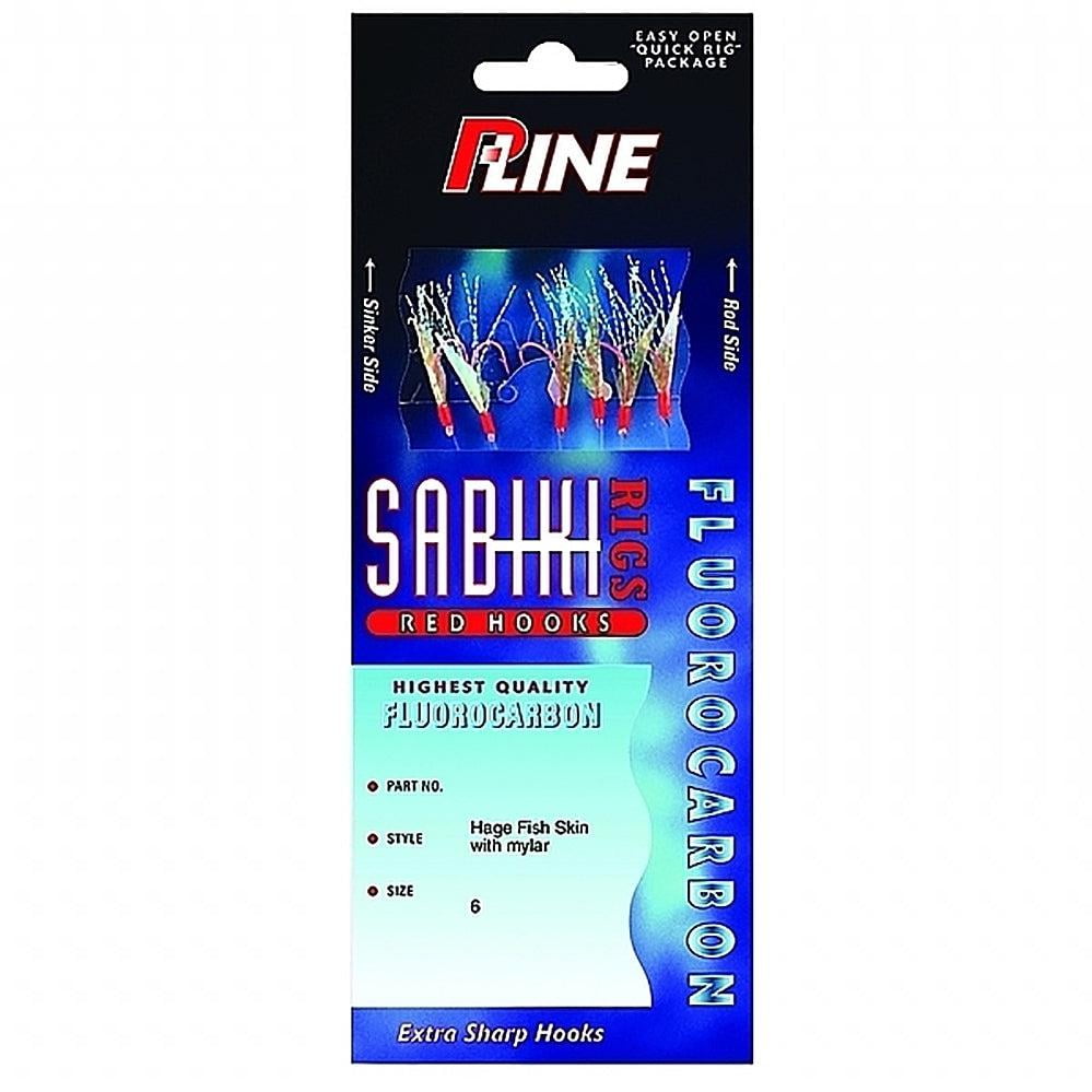 PLINE P-Line Sabiki with Mylar Fluorocarbon with Red Hook 10 - Walmart.com
