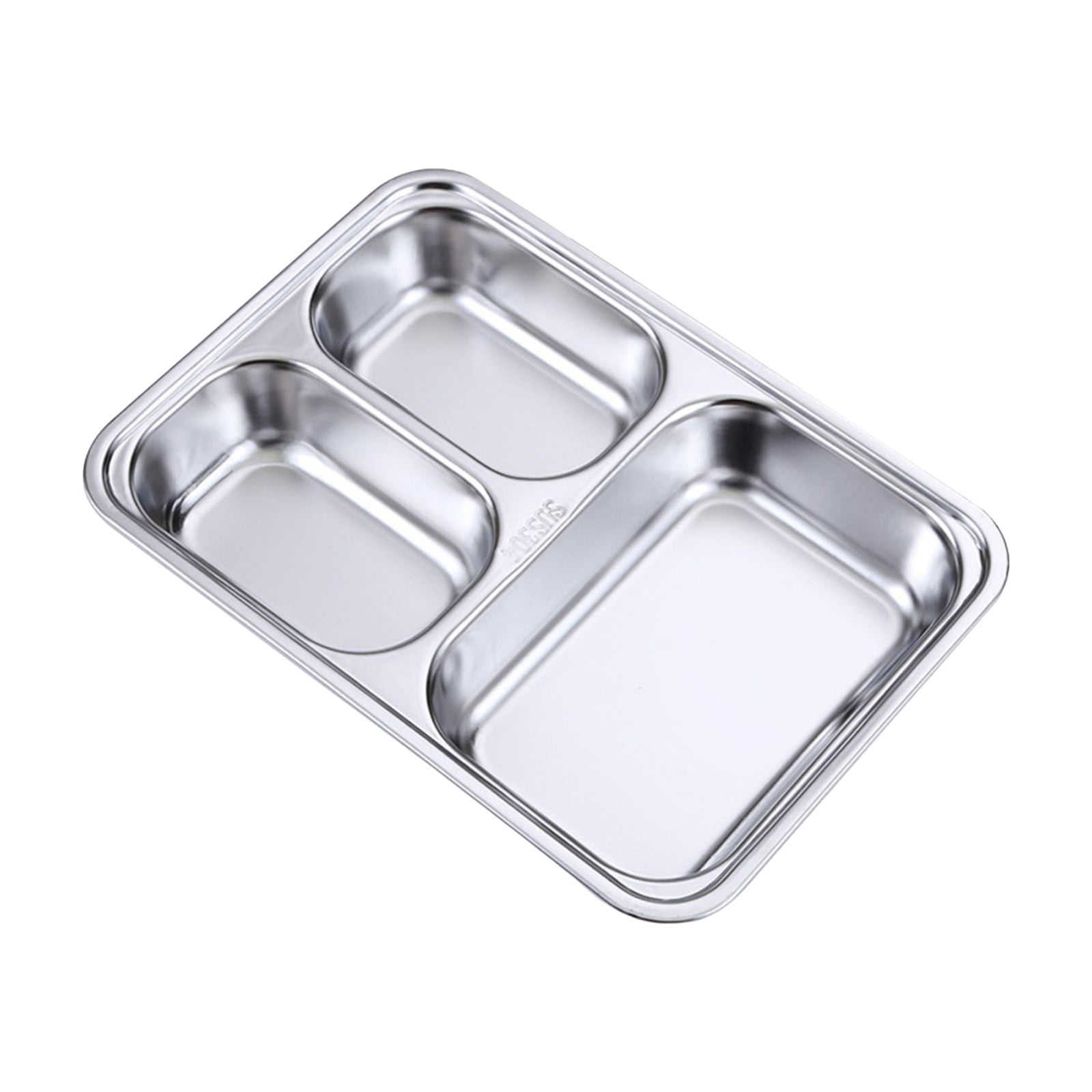 PLJFXXM 304 Stainless Steel Divided Plates Rectangular Portion Control ...