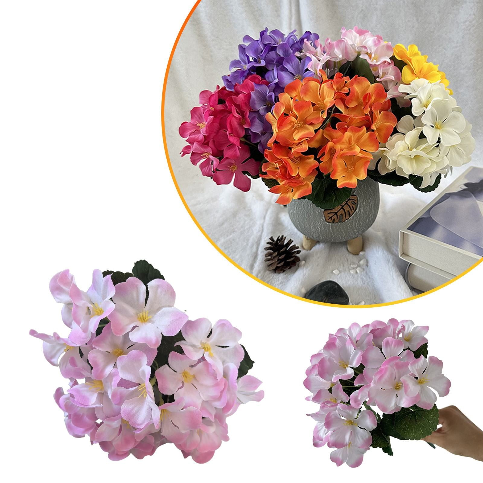 PLJFXXM Artificial Flowers Silk Geraniums for Outdoors UV Resistant ...