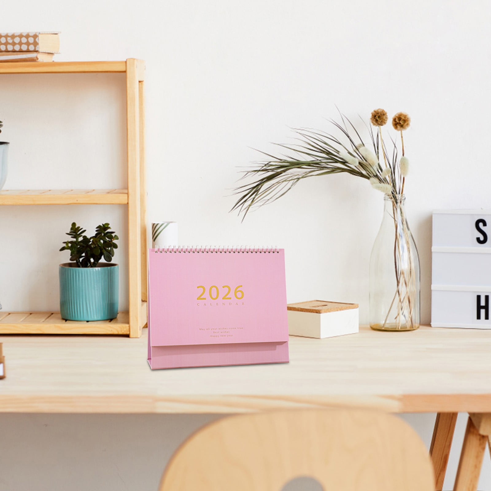 PLJFXXM Desk Calendar 2026, Standing Flip Desk Calendar Runs from July ...
