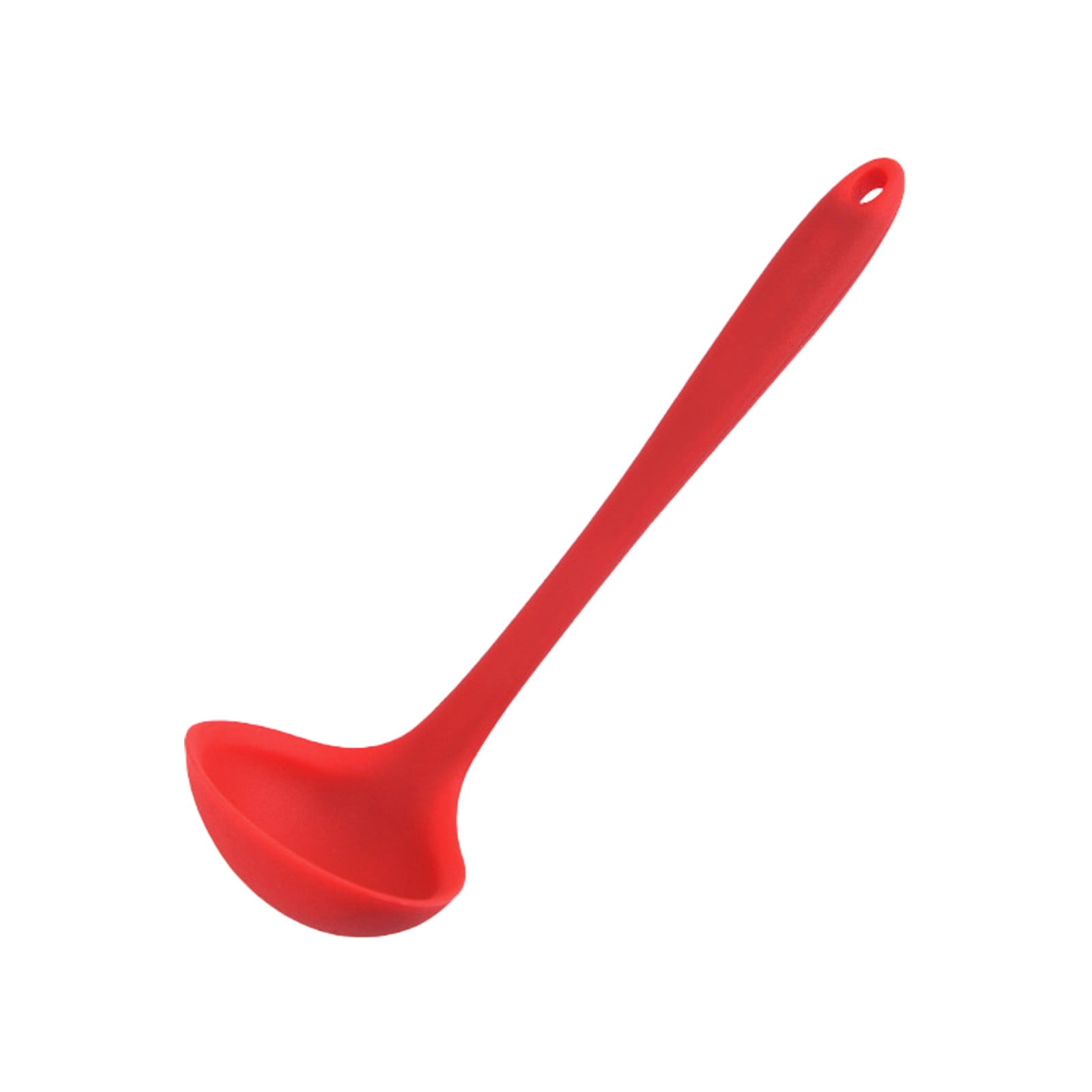 PLJFXXM Silicone Soup Ladle, 600ºF Heat Resistant, Non-stick Seamless ...