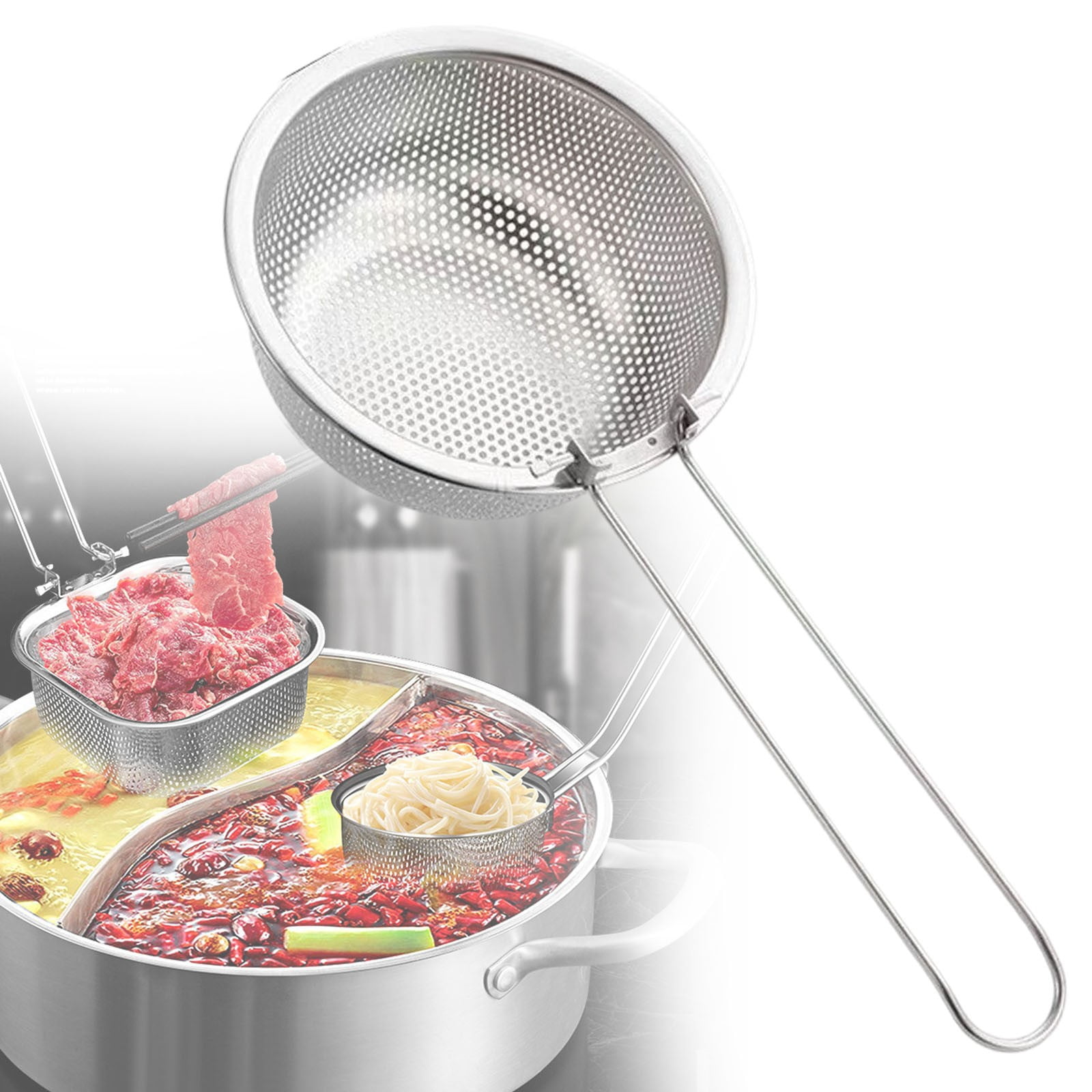 PLJFXXM Super Wire Extra Fine Mesh Strainer with Handle, Stainless ...