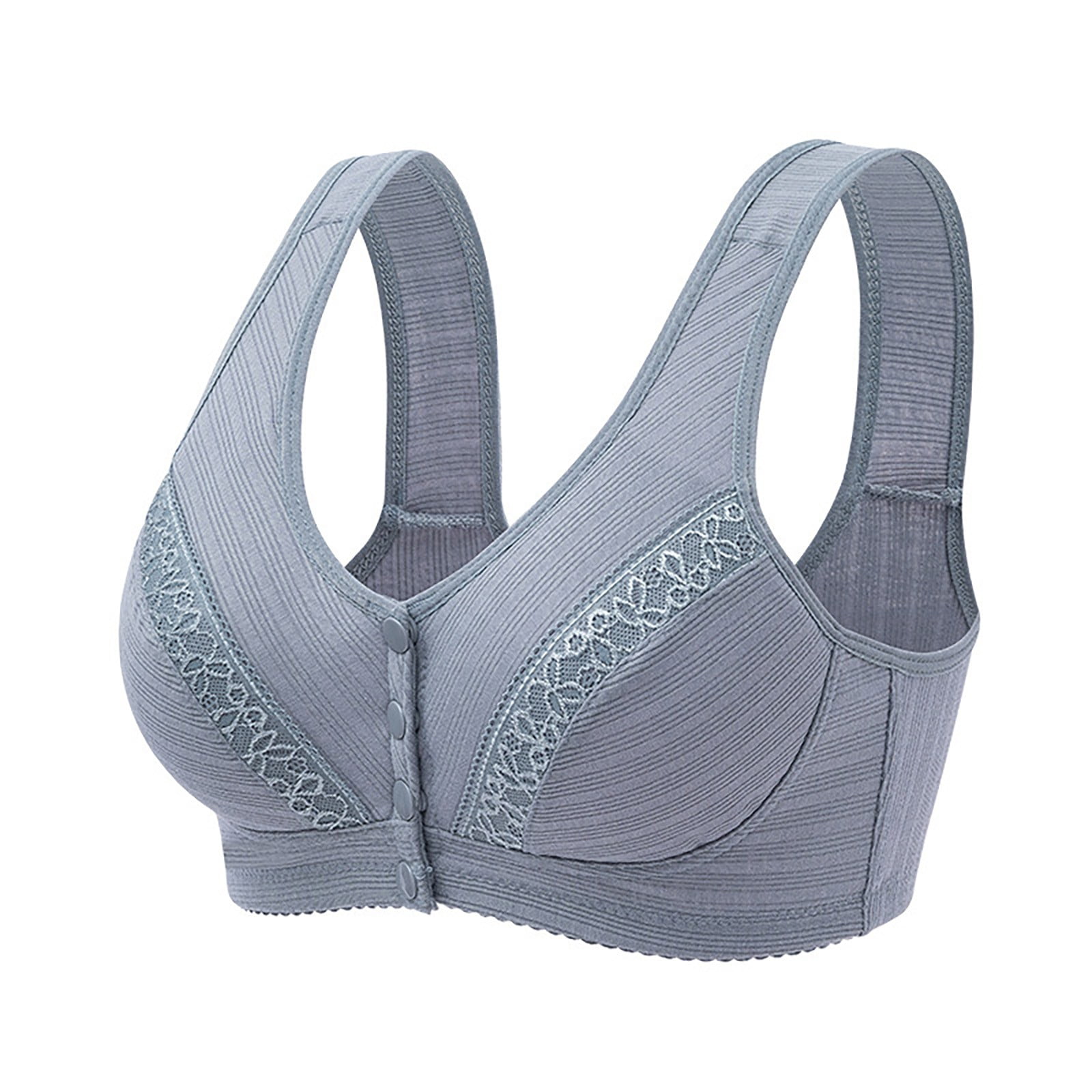 PLLFRLRT Bras for Older Women Front Closure Full Coverage Comfortable ...
