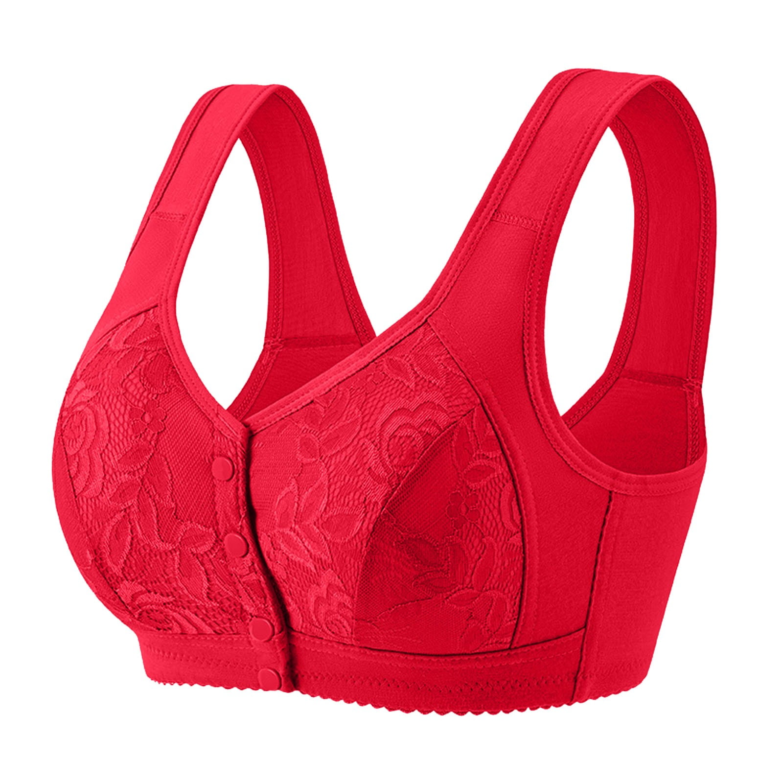 PLLFRLRT Bras for Older Women No Underwire Full Support Front Closure ...