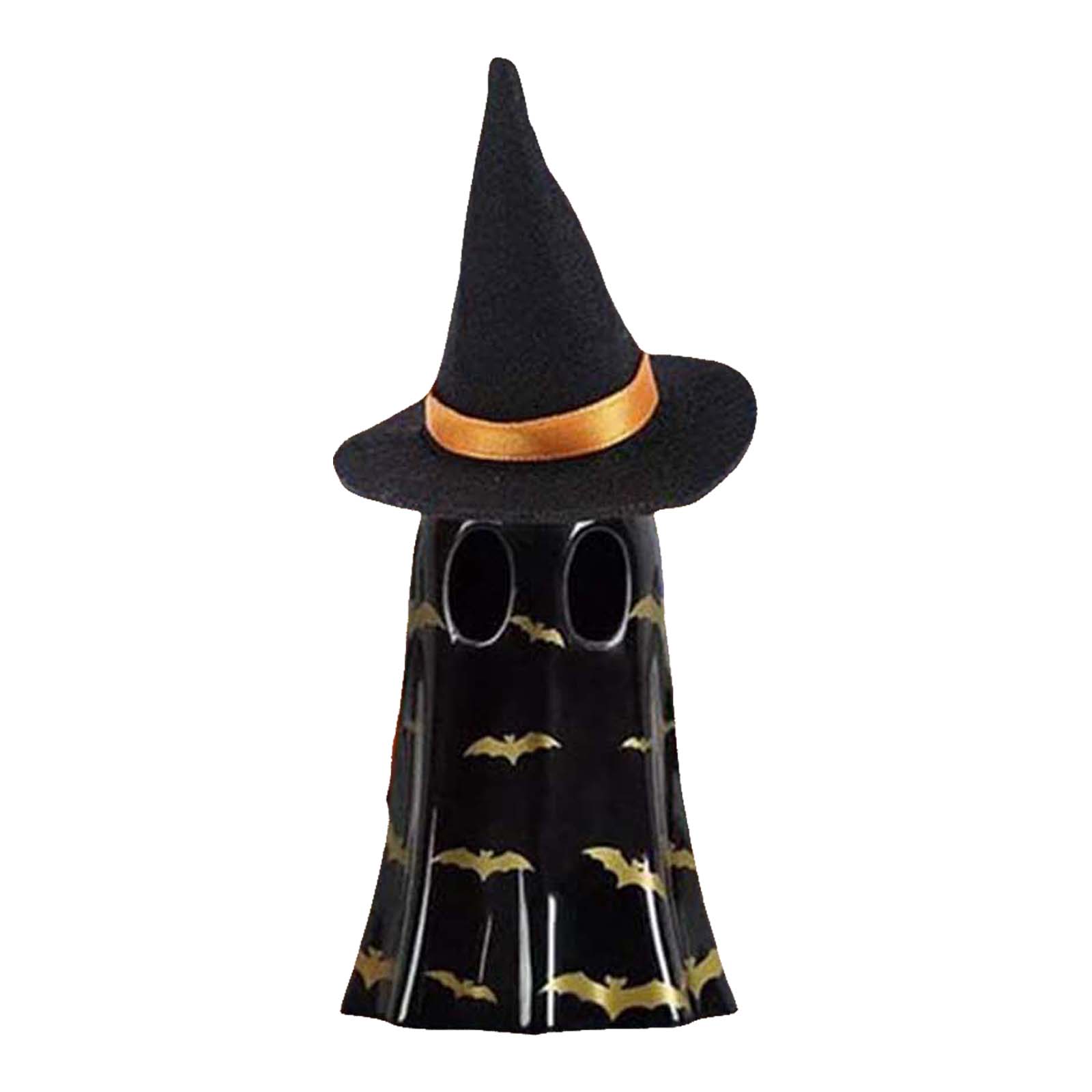 PLLFRLRT Ceramic Witch Hats Ghost Figurines Cute Halloween Decorations ...