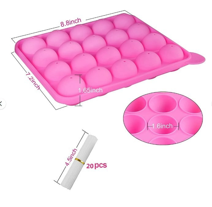 PLLFRLRT Circular Candy Chocolate Mold Lollipop Silicone Molds for ...