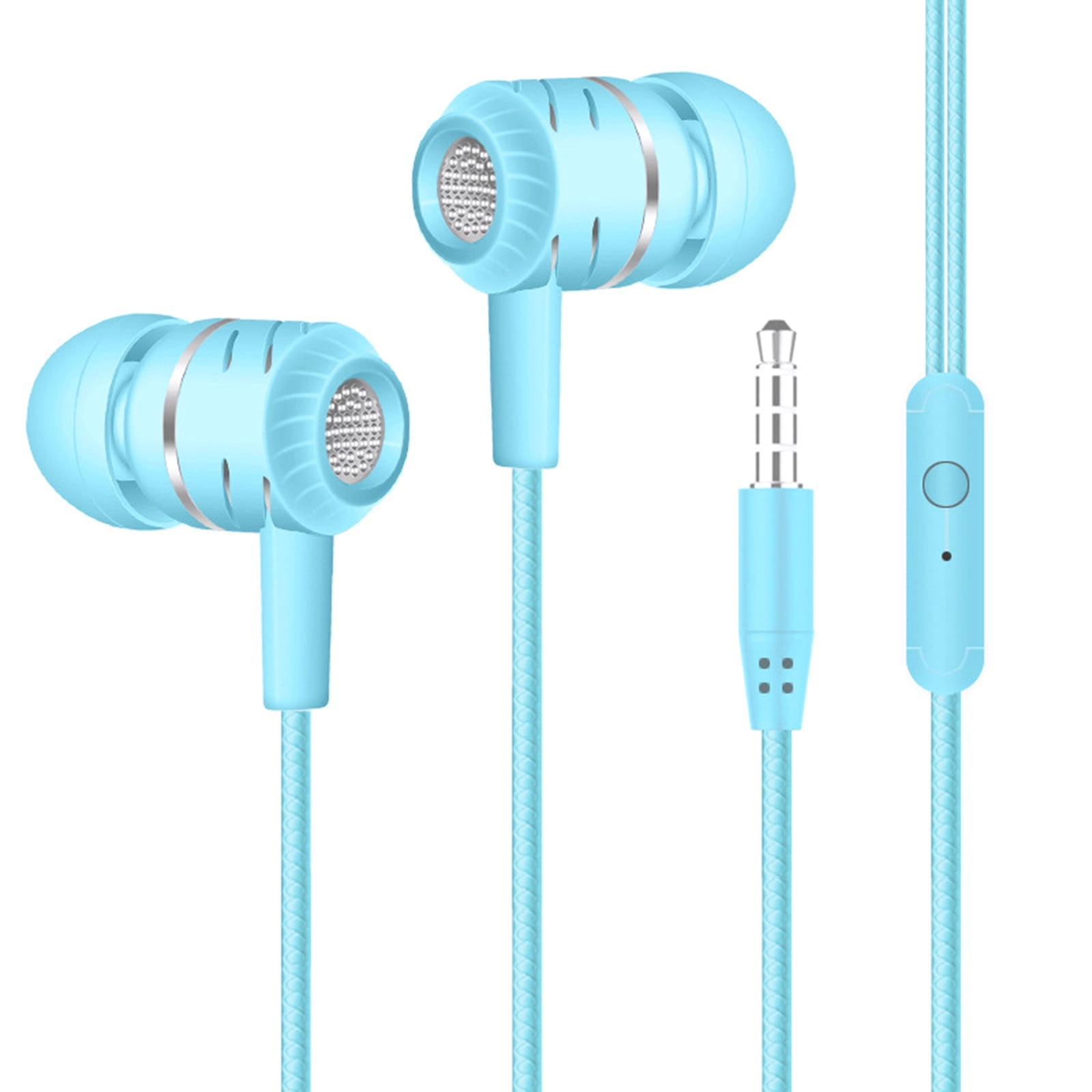 PLLFRLRT Corded In-Ear Headphones Wired Noise Cancelling Earbuds Hifi ...